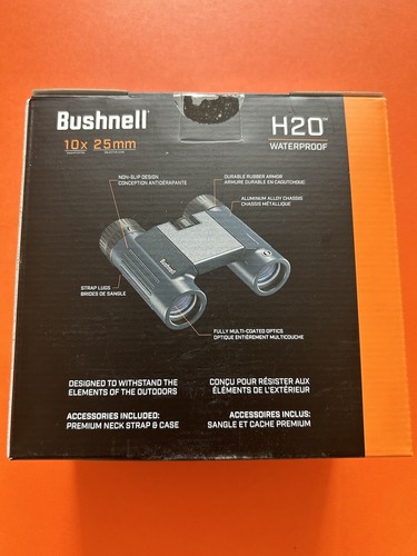 Bushnell 10x25mm H2O Binocular - Non Slip Roof Prism Waterproof | eBay