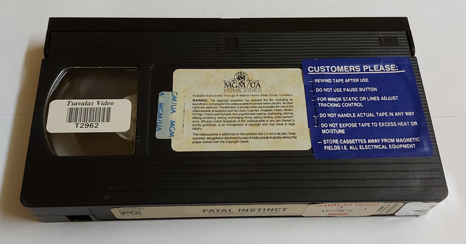 VHS FATAL INSTINCT • COMEDY • MGM/UA HOME VIDEO | eBay