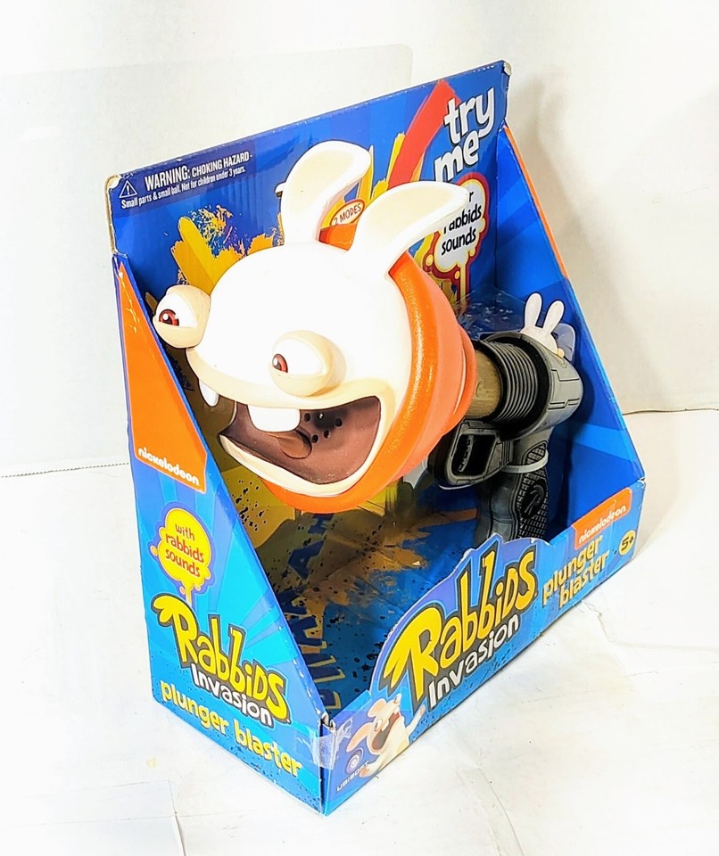 Rabbids Invasion Plunger Blaster Sound Gun 2014 NIP Nickelodeon Toys | eBay