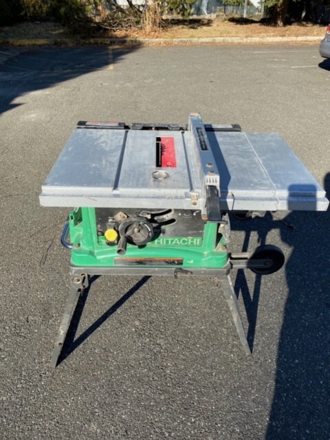 USED 10 " HITACHI TABLE SAW WITH STAND $265.00 | eBay