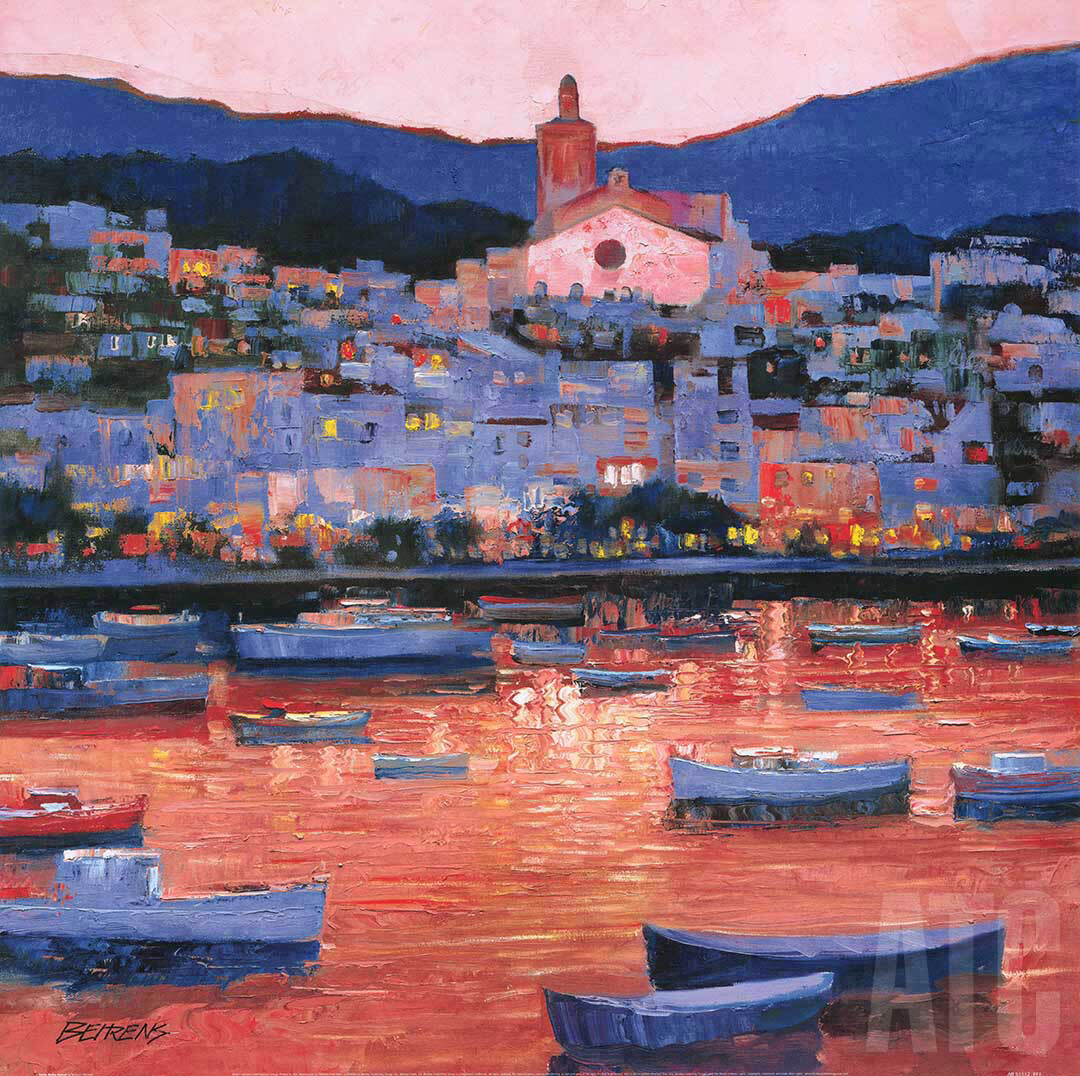 27W"x27H" COSTA BRAVA SUNSET by HOWARD BEHRENS -VILLAGE CHURCH CHOICES ...