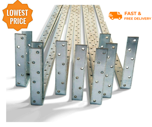10X SABREFIX 4mm HEAVY DUTY STEEL WALL PLATE BENT RESTRAINT STRAPS ...