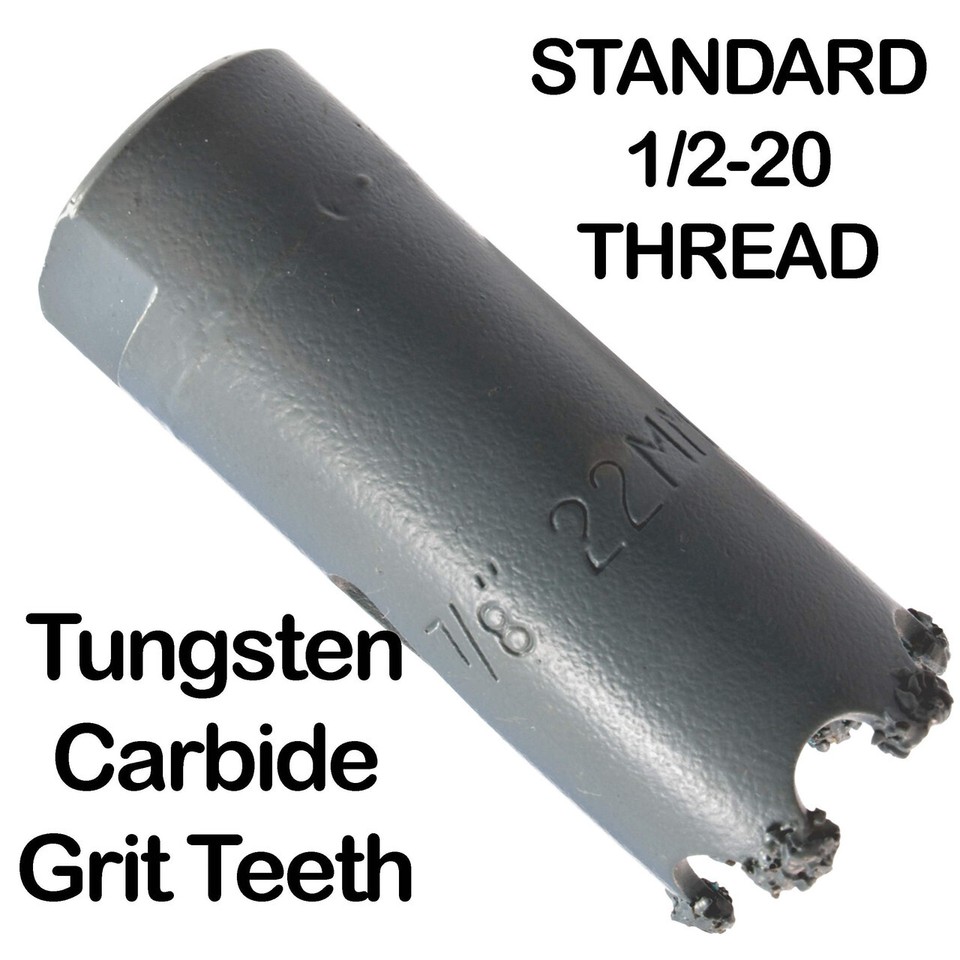 7/8 in Hole Saw for Concrete or Brick 22mm Carbide Hole Saw Stucco ...