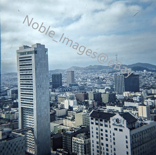 1978 Aerial View City Skyline Hilton Clift San Francisco Ektachrome ...