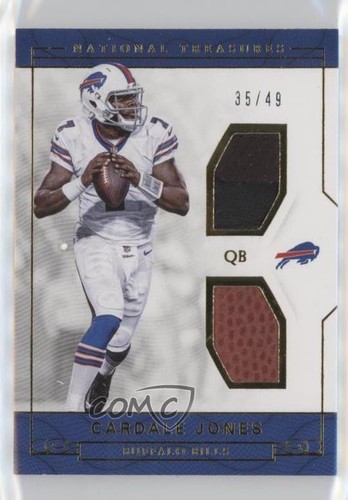 2016 Panini National Treasures Dual Materials Gold /49 Cardale Jones ...