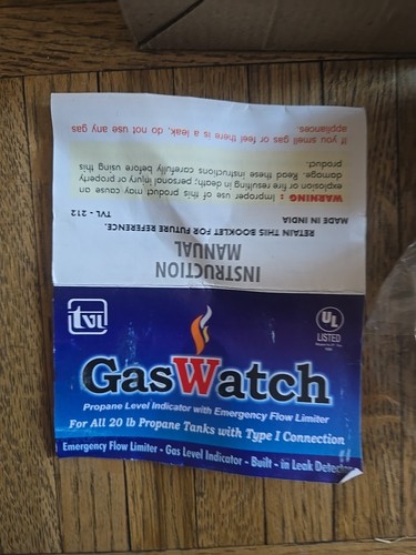 Gas Watch Tvl-212 Propane Level Indicator And Safety Gauge New In Box ...