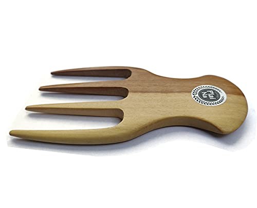 Natural Wood Comb Big Wide Tooth Wooden Afro Pick Handmade for 2c-3a ...
