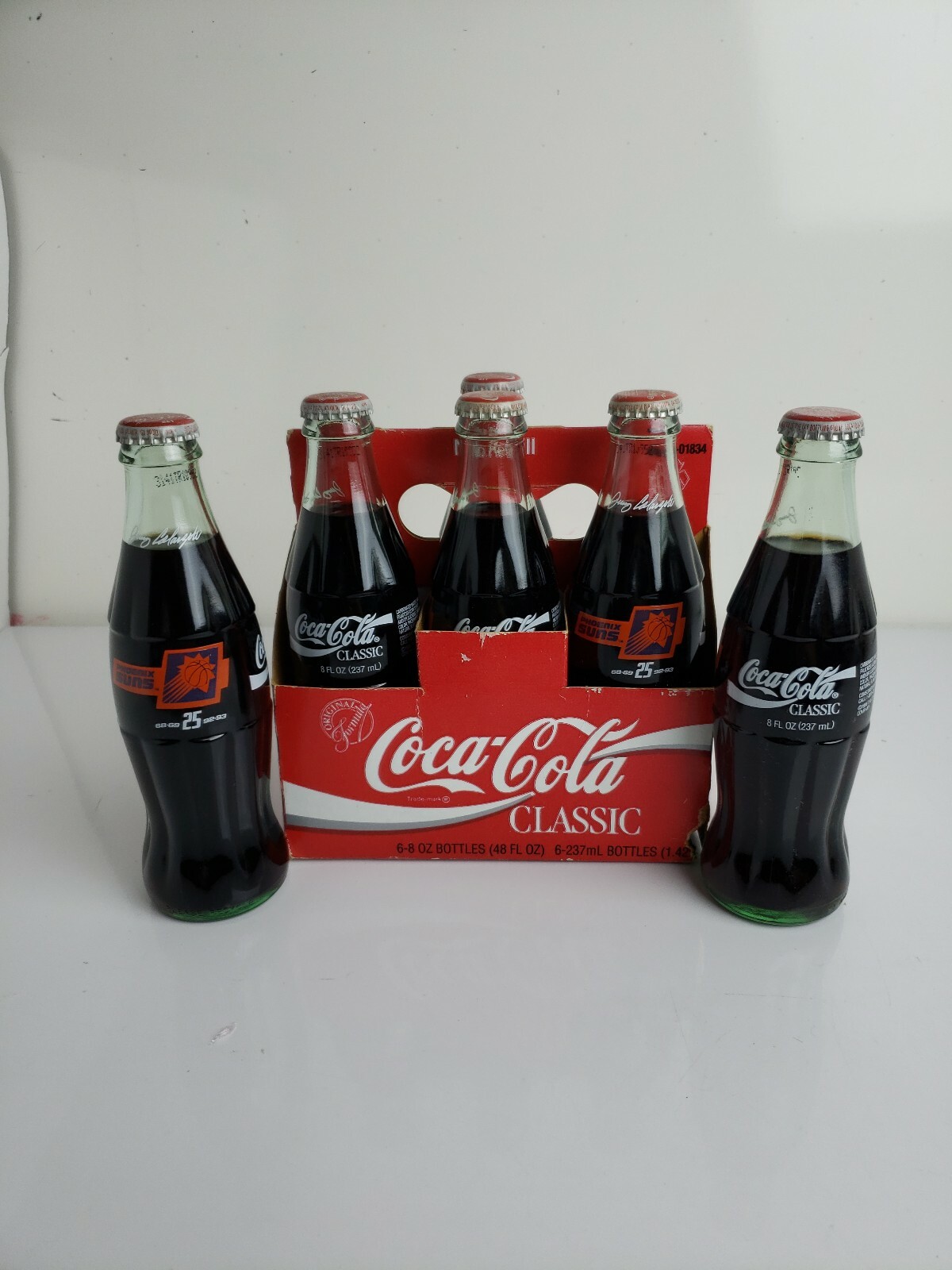 Phoenix Suns 6 Pack Glass Collectors Coca Cola Classic sealed Colangelo ...
