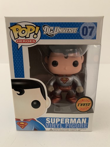 Funko POP! Superman DC Universe Chase Metallic #07 Limited Edition Blue ...