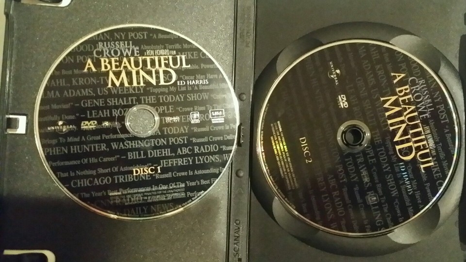 A BEAUTIFUL MIND (DVD, 2002, TWO-DISC AWARDS EDITION WIDESCREEN ...
