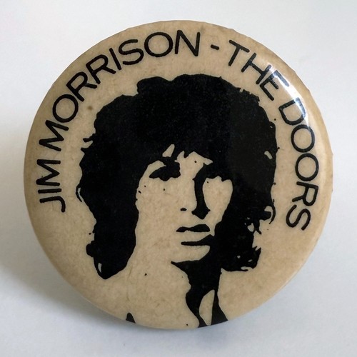 Vintage early 1980s JIM MORRISON pinback button pin badge The Doors ...