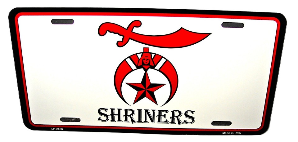 SHRINERS INTERNATIONAL METAL CAR NOVELTY LICENSE PLATE AUTO TAG | eBay