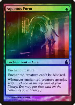 Aqueous Form FOIL Theros PLD Blue Common MAGIC THE GATHERING CARD ...