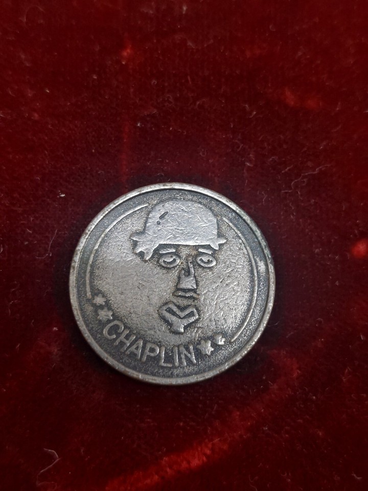 Charlie Chaplin Souvenir Slot Pachinko Game Token 25mm Movie Film Star ...