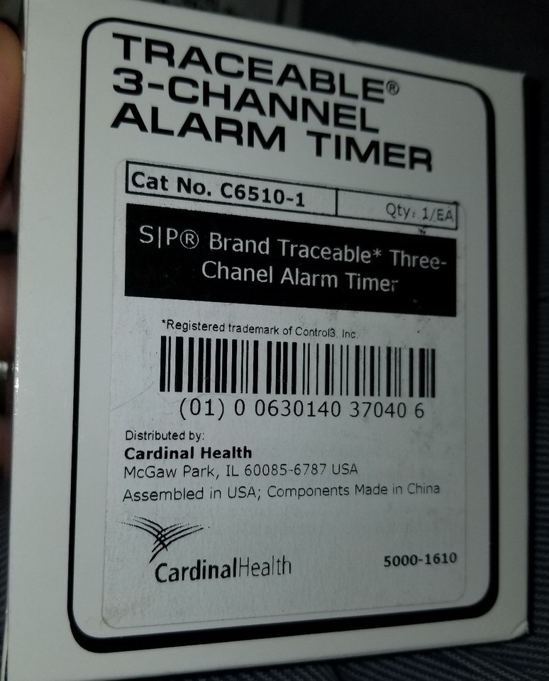 S/P cat no. C6510-1 TRACEABLE 3 CHANNEL ALARM TIMER | eBay