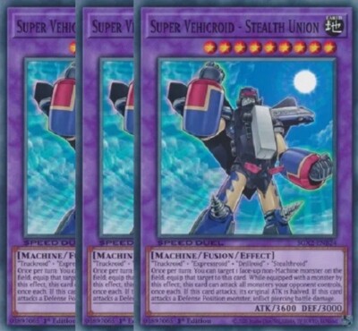 Yugioh Super Vehicroid Steam Union x 3 - 1st Edition NM - Free ...