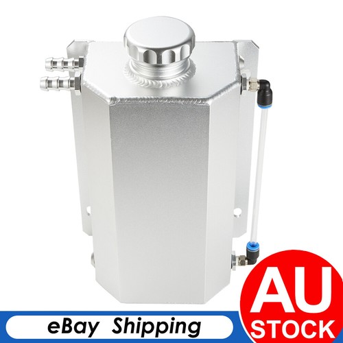 Universal 2L Car Engine Oil Catch Can Coolant Radiator Tank Silver ...