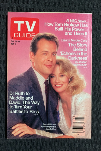 1987 Oct 24 TV GUIDE Magazine FN+ 6.5 Bruce Willis Cybill Shepherd ...