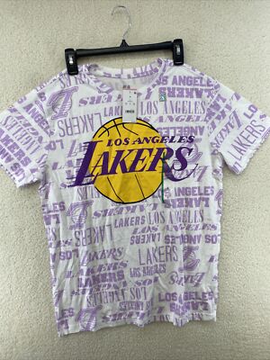 NBA Women's Los Angeles Lakers Logo Shirt - Medium White | eBay