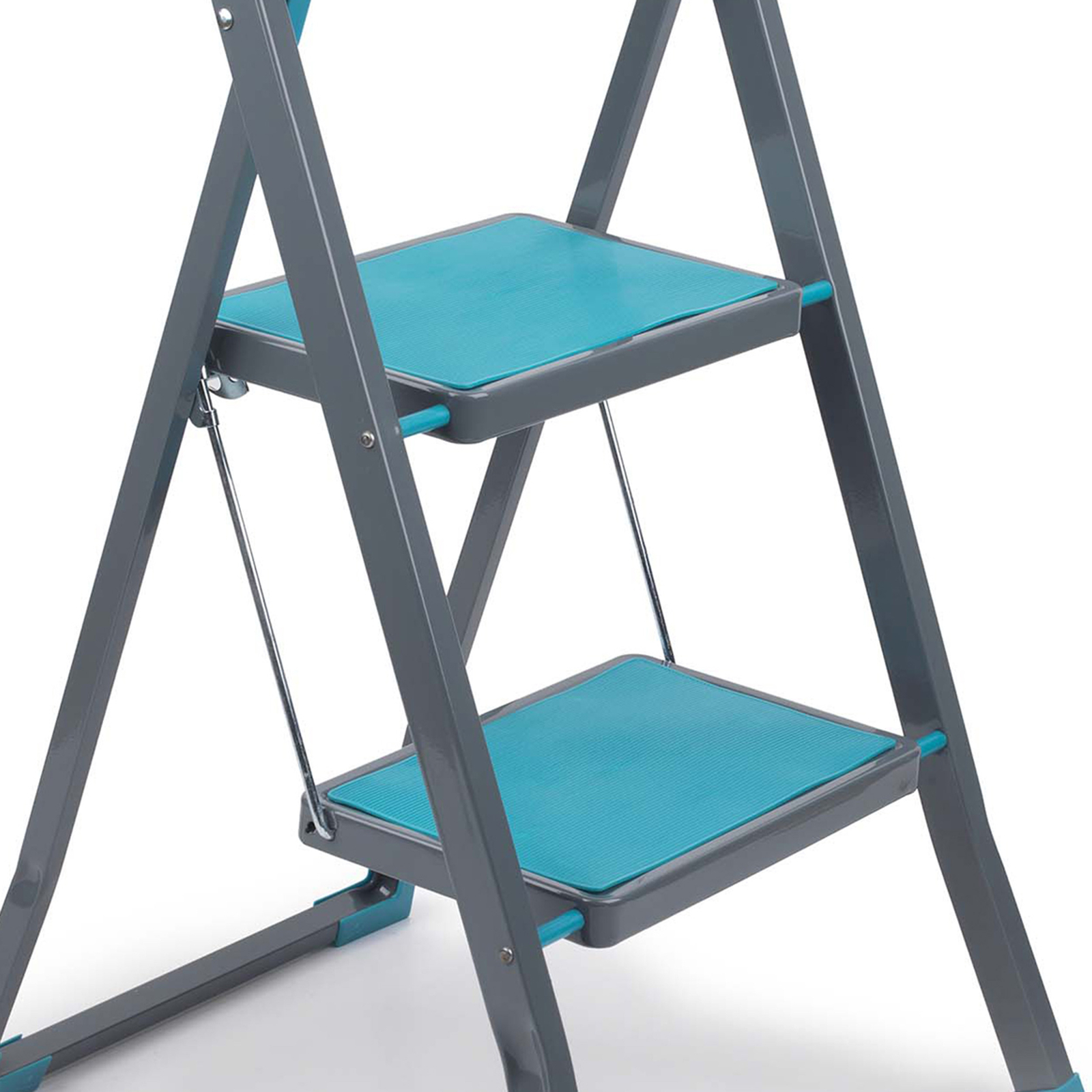 Beldray 2 Step Ladder Foot Stool Non-Slip Fold Away Compact Storage DIY ...