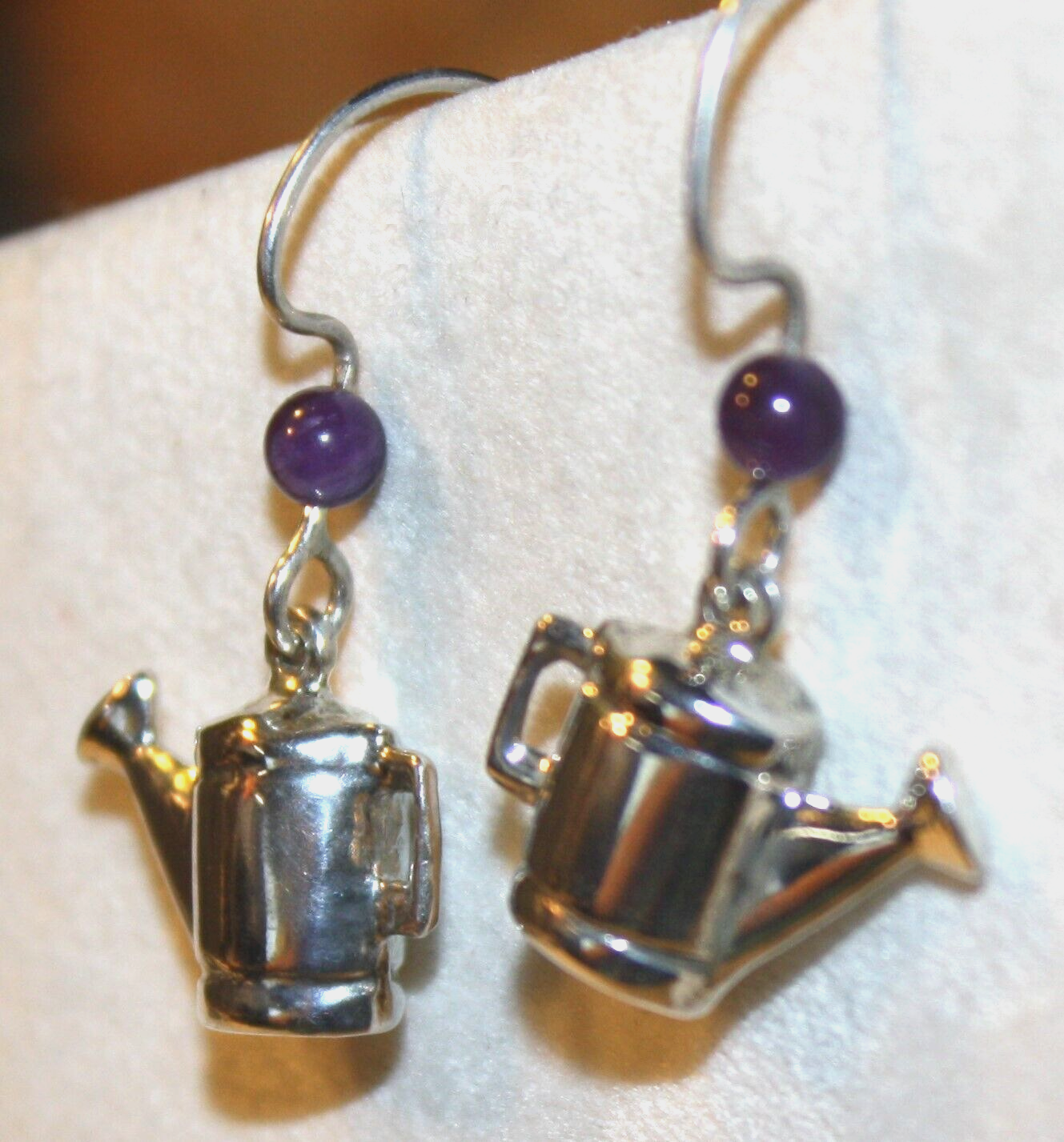 NICE STERLING SILVER WATER PITCHER WATERING CAN GARDENING DANGLE HOOK ...