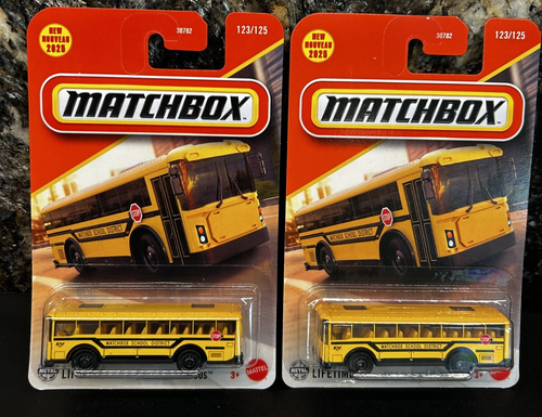 (LOT of 2) 🚌 🔥 NEW 2025 Matchbox MBX EV School Bus 123/125 D Case - Mix ...