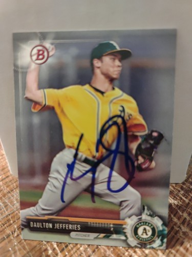 Daulton Jefferies Autograph 2017 Bowman Draft Signed Baseball Card #BD ...
