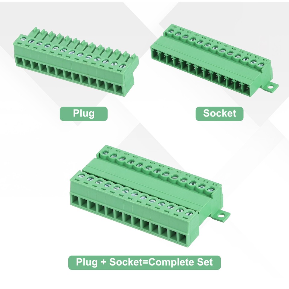 13 Pin Screw Terminal Block Connector, 3.81mm PCB Mount Screw Terminal ...
