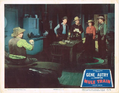 11x14 Movie Lobby Card, 0335, 1950-2, "Mule Train", Gene Autry ...