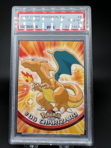 1999 TOPPS POKEMON TV #6 CHARIZARD PSA 10 GEM MINT EXTREMELY LOW POP ...