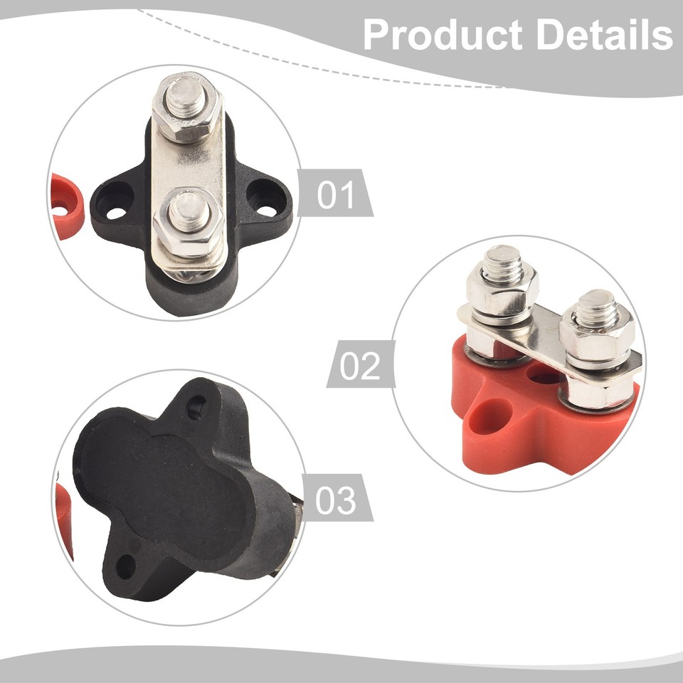 Power Distribution Stud Terminal Block Stud Block Studs Dual Heavy Duty ...