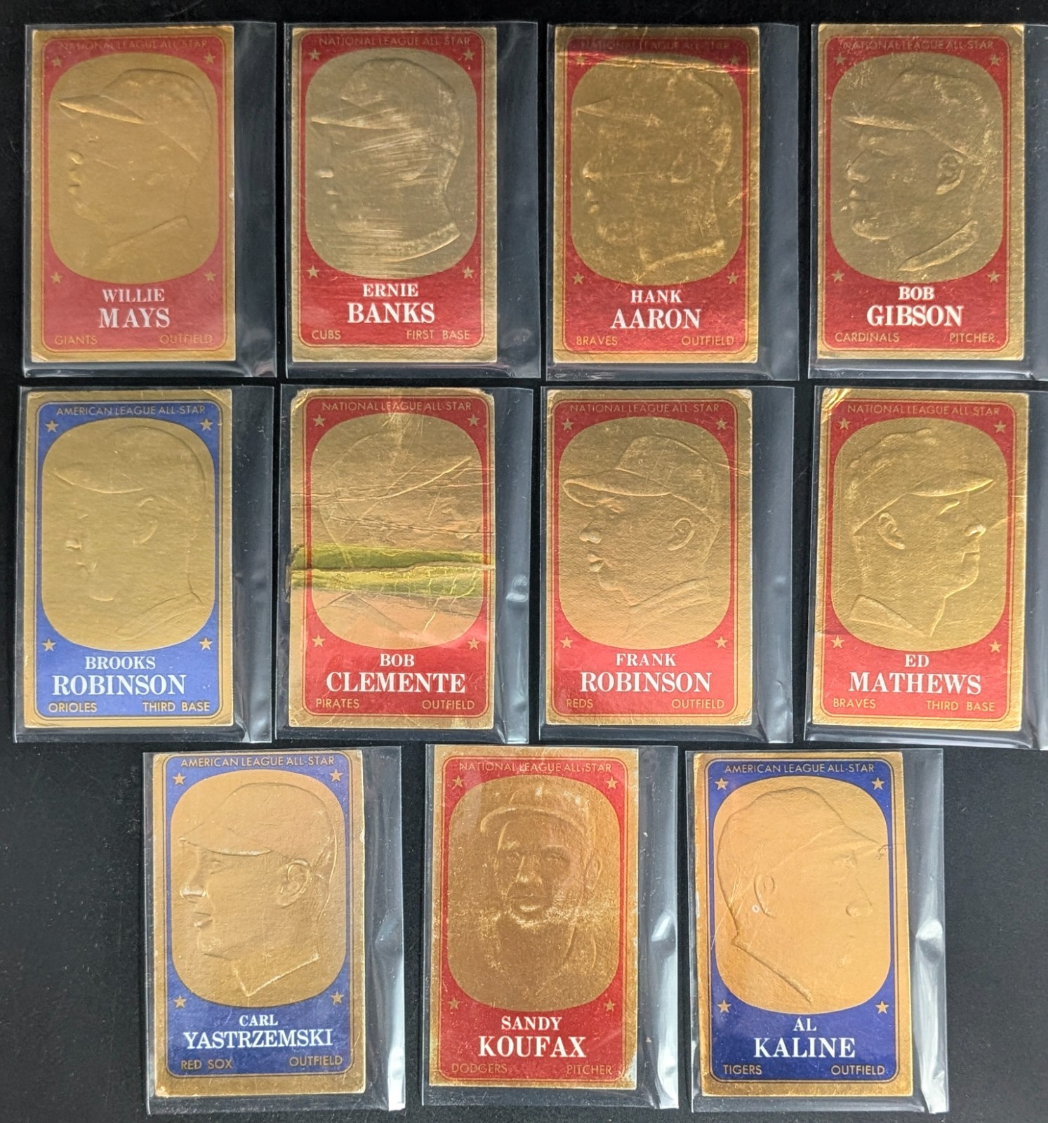 1965 TOPPS EMBOSSED BASEBALL CARD PARTIAL SET 65/72 CARDS LOW GRADE ...