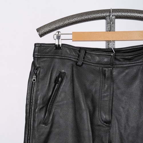 FirstGear Womens Leather Motorcycle Riding Pants SZ 12W Knee Pads Zip ...