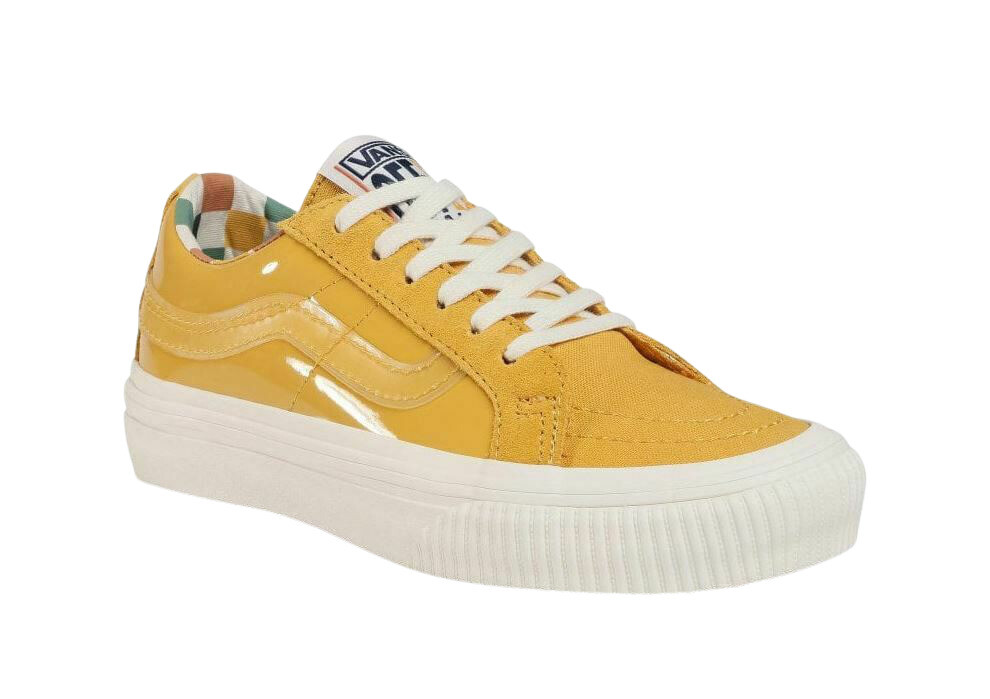 Size 6.5 - VANS Sk8-Low Reissue SF x Karina Rozunko Patent Honey Gold ...