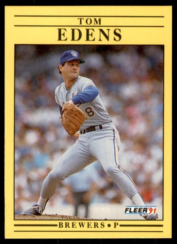 1991 FLEER TOM EDENS RC MILWAUKEE BREWERS #582A | eBay
