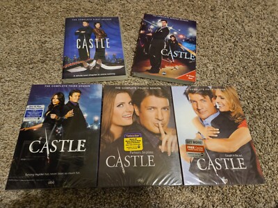 CASTLE - Seasons 1-5 Lot (Complete DVDs) Seasons 1 & 2 Opened (3, 4 ...