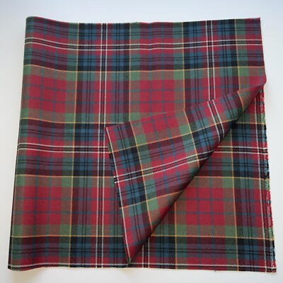 MacPherson Muted Tartan fabric Medium Weight 100% Wool 81.5cm X 40cm ...