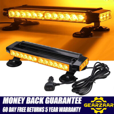 2024 NEW AMBER LED RECOVERY LIGHT BAR 12/24V FLASHING BEACON TRUCK LIGHT STROBE | eBay UK