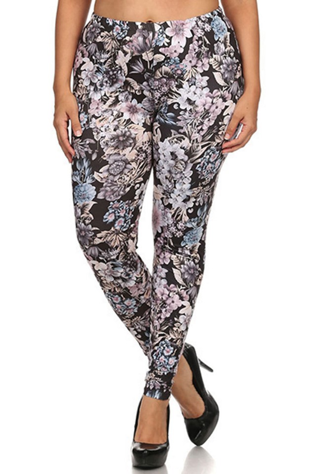 Womens Plus Size Graphic Print Pattern Buttery Soft Leggings | eBay