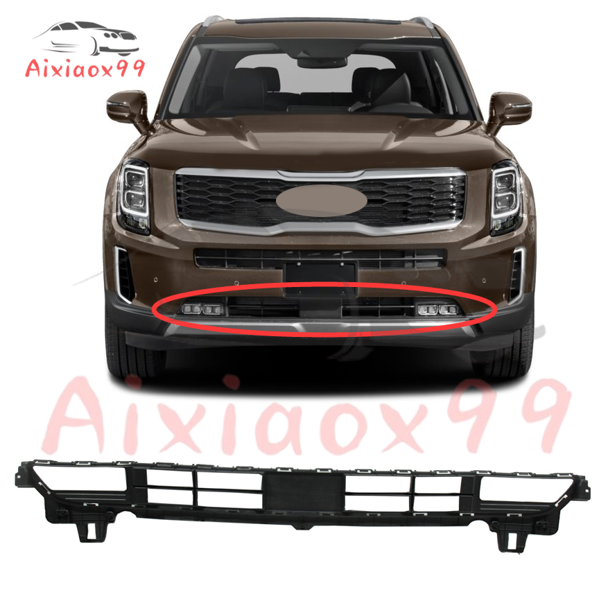 Black Front Bumper Grille Front Fog Lights Bracket For Kia 2020-2022 ...