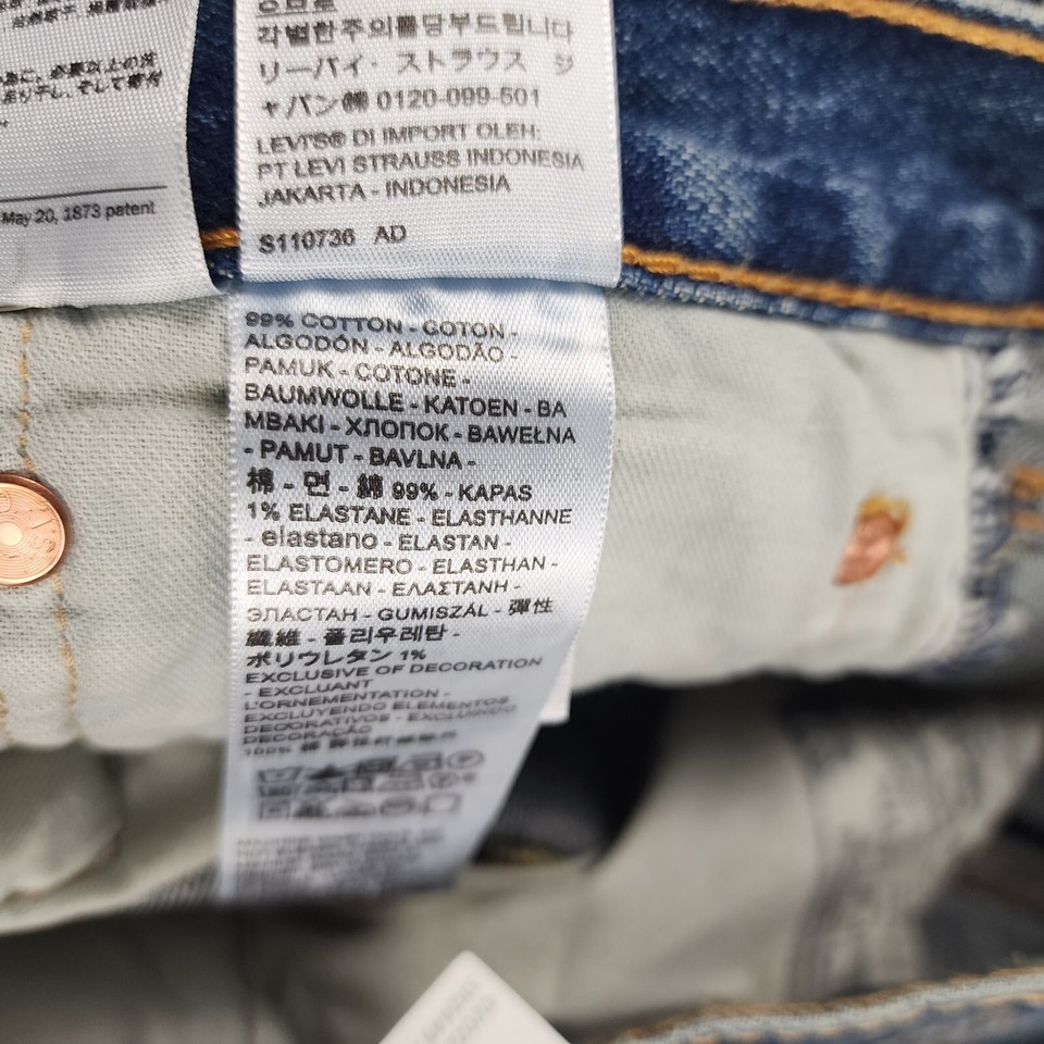 Levi's 501 Jeans Mens Original Straight Leg Blue Denim Stretch NEW ...