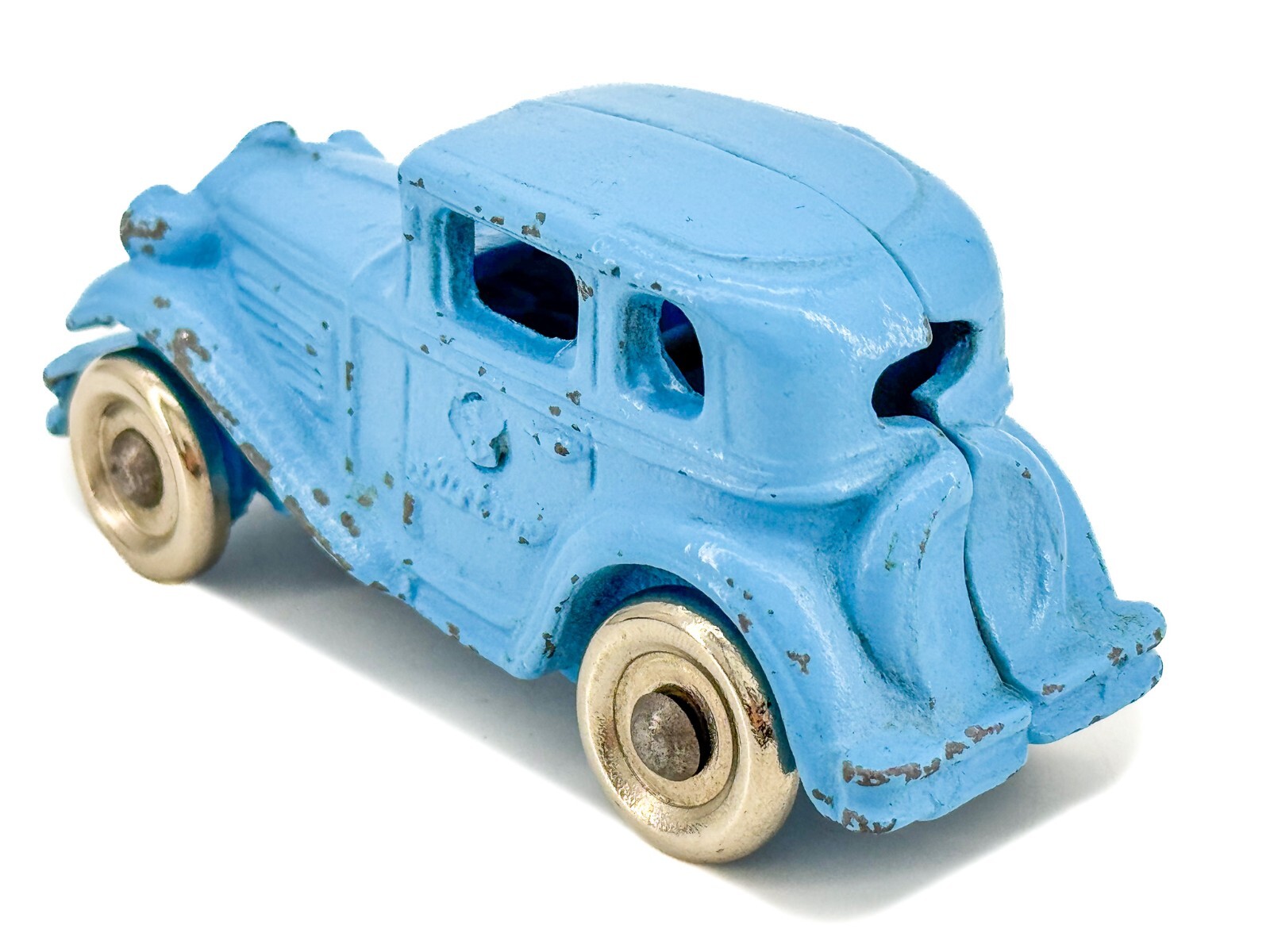 Vtg A.C. Williams Austin Blue Cast Iron Coupe Car Toy Man Cave Arcade ...