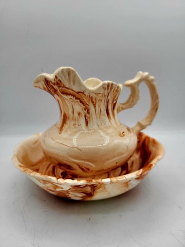 Alaskan Clay Pottery Basin & Pitcher Red Clay And White Signed 1974. | eBay