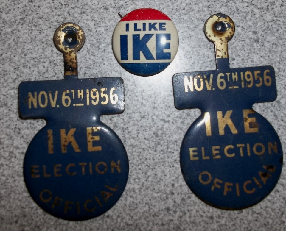 Vtg 1956 Election Dwight D. Eisenhower "IKE" Election Official Buttons ...