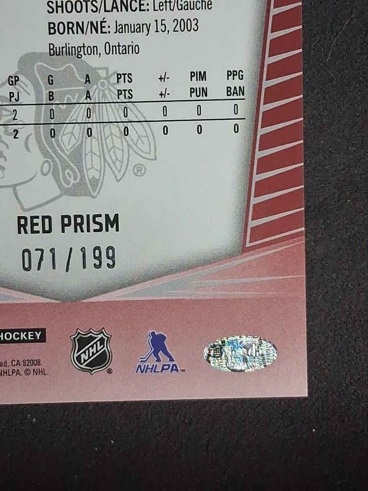 2024-25 O-Pee-Chee, Marquee Rookie Ethan Del Mastro #224 (RC) Red Prizm ...