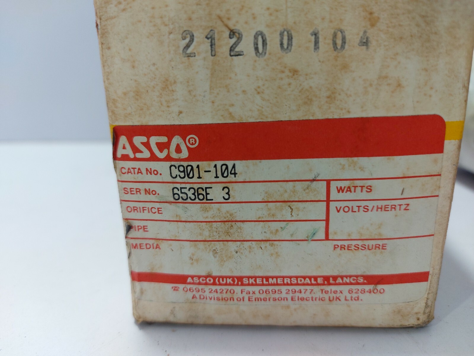 Asco C901-104 Primer Line Valve Joucomatic | eBay