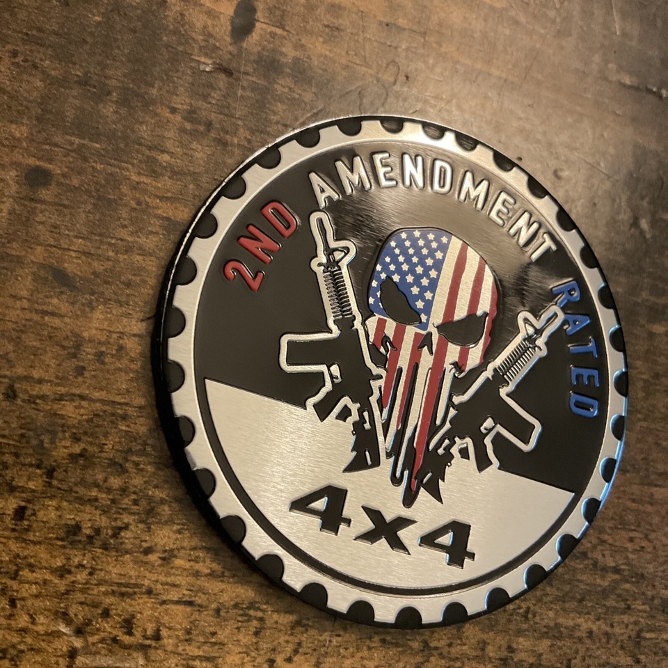 2nd Amendment gun Rated 4X4 Fender Badge for JEEP WRANGLER YJ JL JK ...