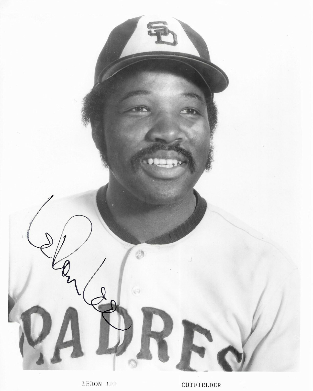 LERON LEE Autographed Signed VINTAGE Baseball Photo San Diego Padres ...