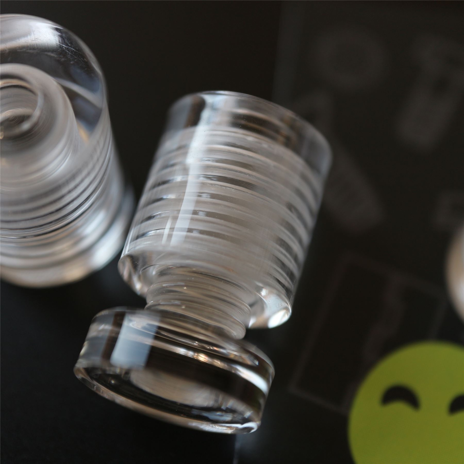 4 x Clear Standoffs, Glass Like, Acrylic, plastic, display signs, mount ...