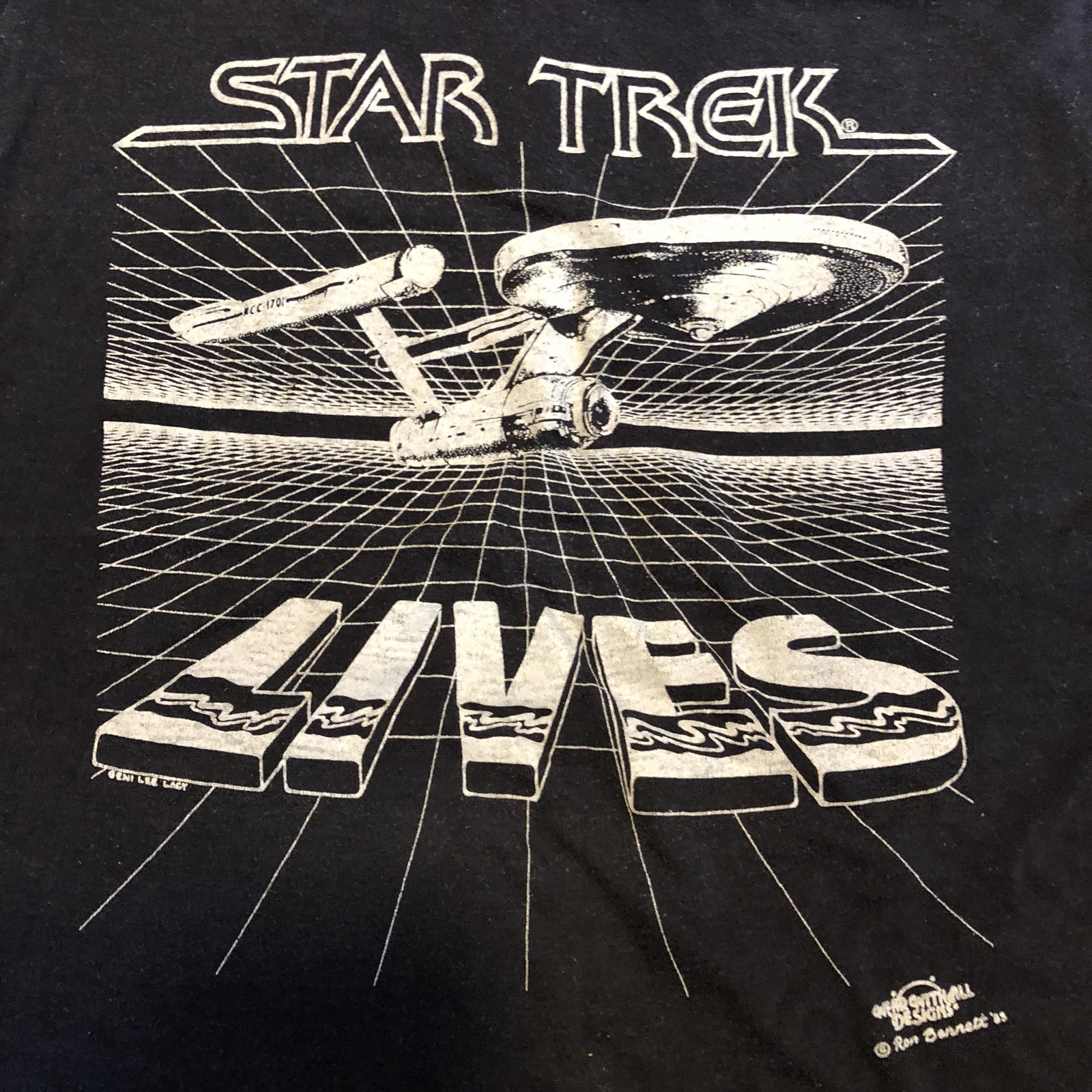 Vintage 1985 Star Trek 80s Starship Enterprise T-Shir… - Gem